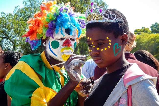 Painting Faces at the Zimbabwe International Trade Fair