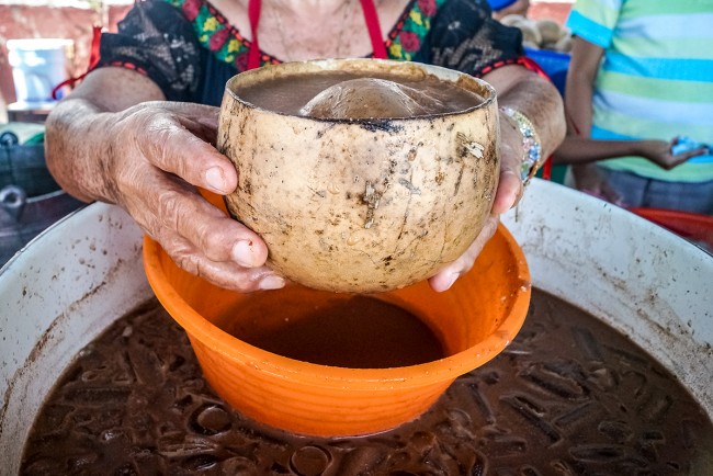 Selling the Traditional Pozol Beverage in Mexico