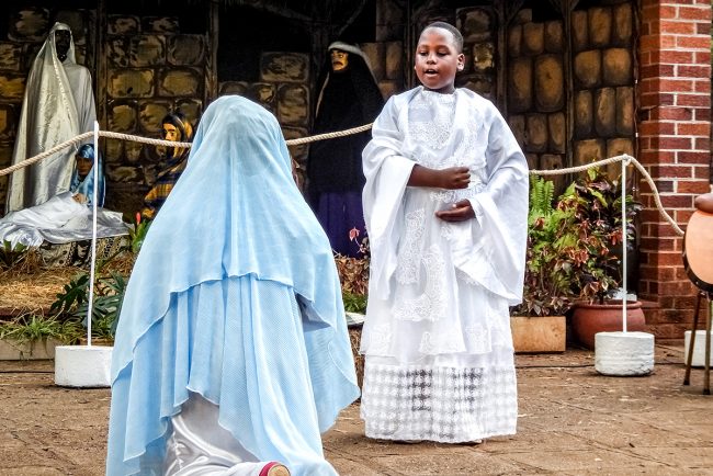 Children Act in a Christmas Play In Zimbabwe