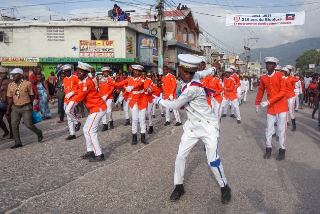 Majorettes at the Parade in Haiti