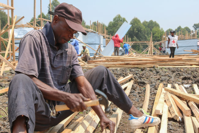 Volunteer Builds Homes for Residents Displaced by DRC Volcano Eruption